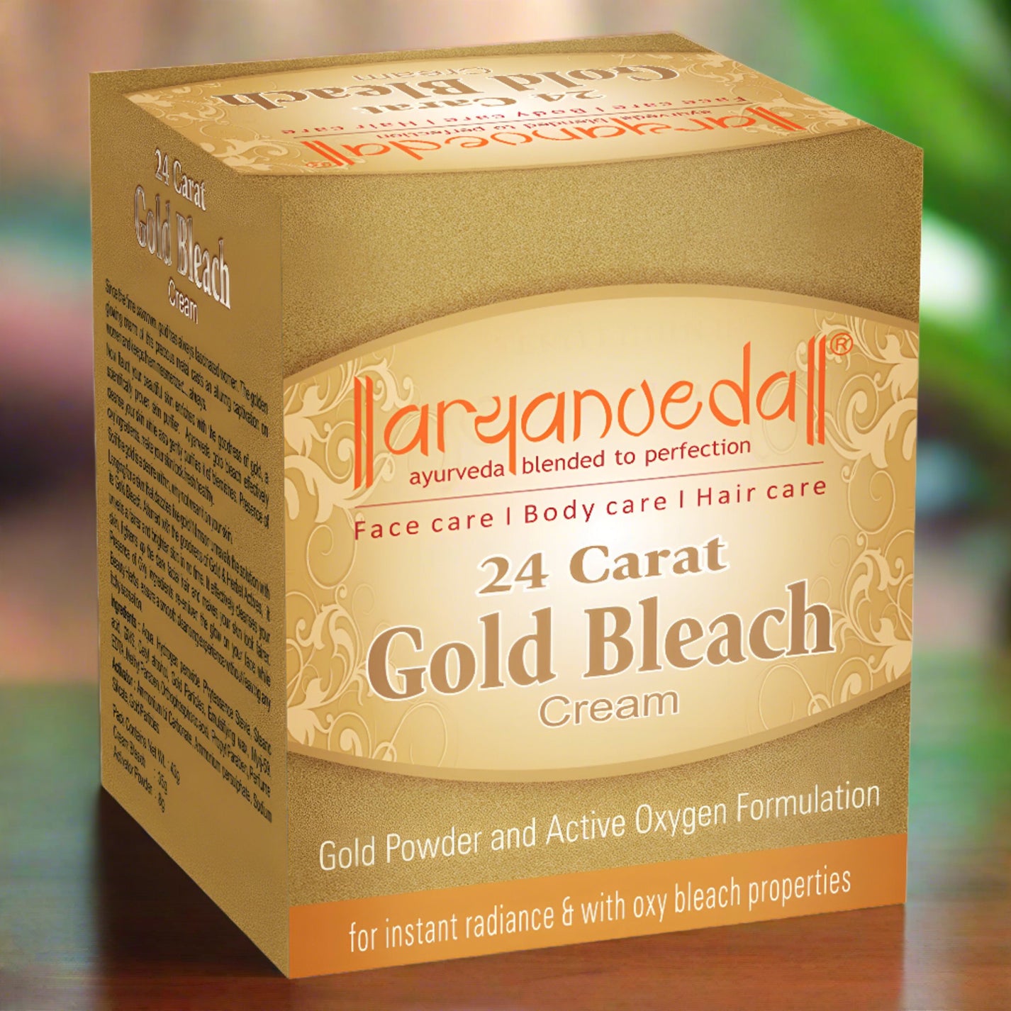 Aryanveda Gold Bleach Cream (43gm) | Ayurvedic Skin Brightening ...